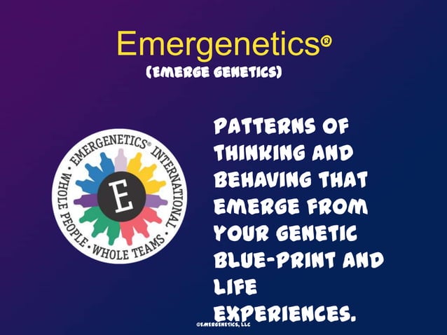 Emergenetics In Pictures | PPTX