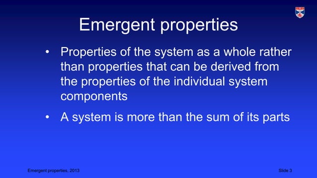Emergent properties | PPTX
