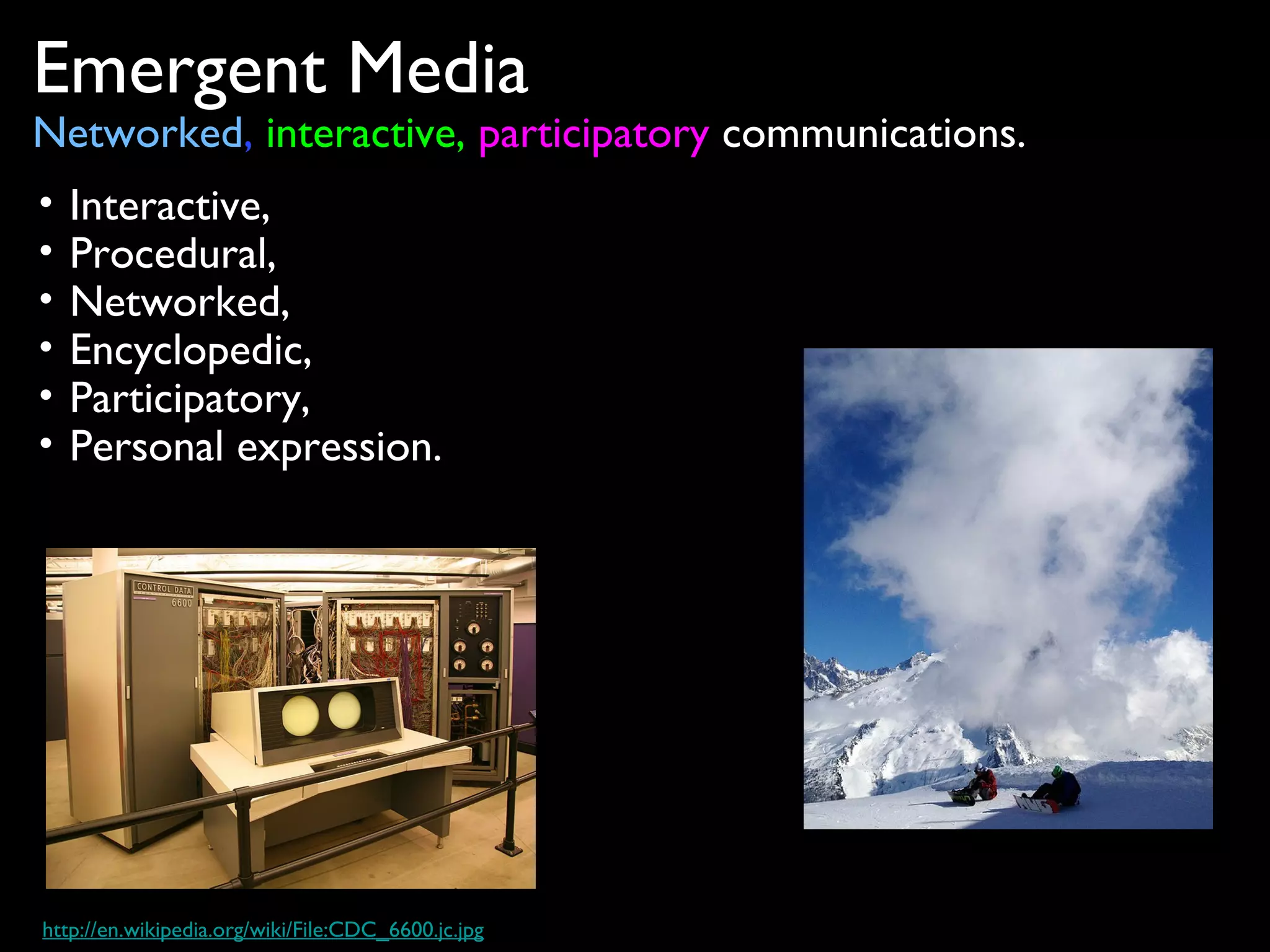 Emergent MEDIA, NEXT GEN THINKING | PPT