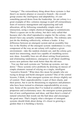 Emergent Behavior and SCM Introduction In this exercise, the .docx