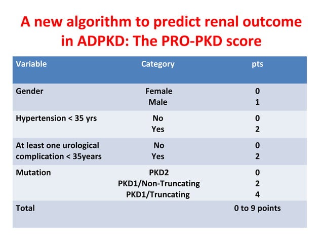 Emergent early markers of renal progression in autosomal dominant | PPT ...
