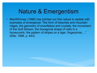 Emergentism Presentation | PPT