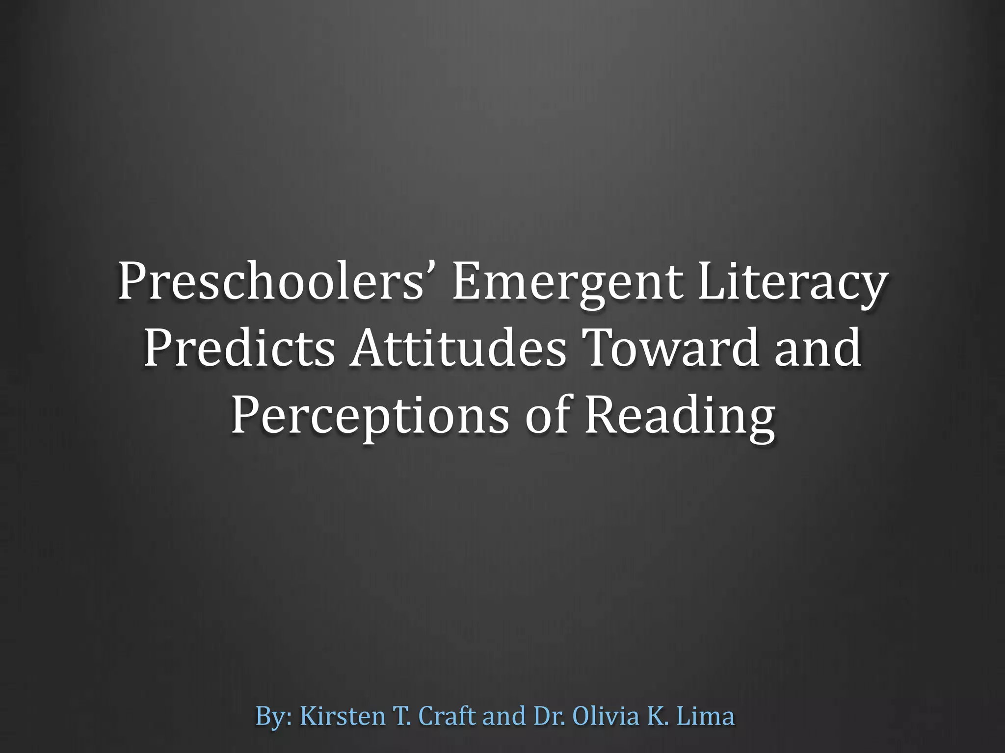 Emergent literacy | PPTX