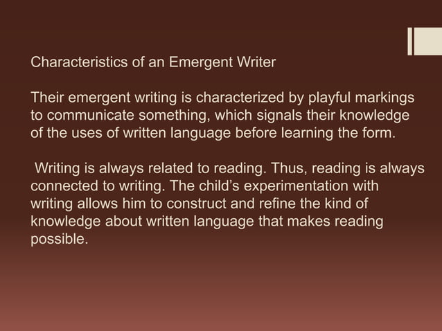 Emergent Readers and Writers.pptx | Drawing and Sketching | Arts and Crafts