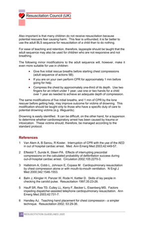 Emergeny guidelines (cpr) | PDF | First Aid | Injuries