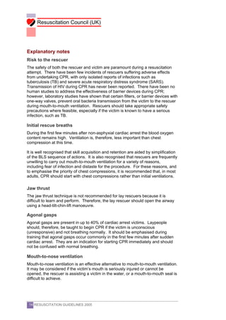 Emergeny guidelines (cpr) | PDF | First Aid | Injuries