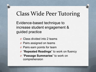 Classwide Peer Tutoring Project PPT2 | PPTX