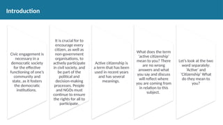 Active Citizenship WP2_Module-4_PPT_Unit-2.pptx | Civic affairs | Politics