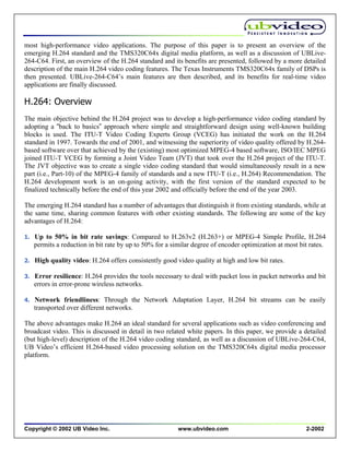 Emerging H.264 Standard: | PDF