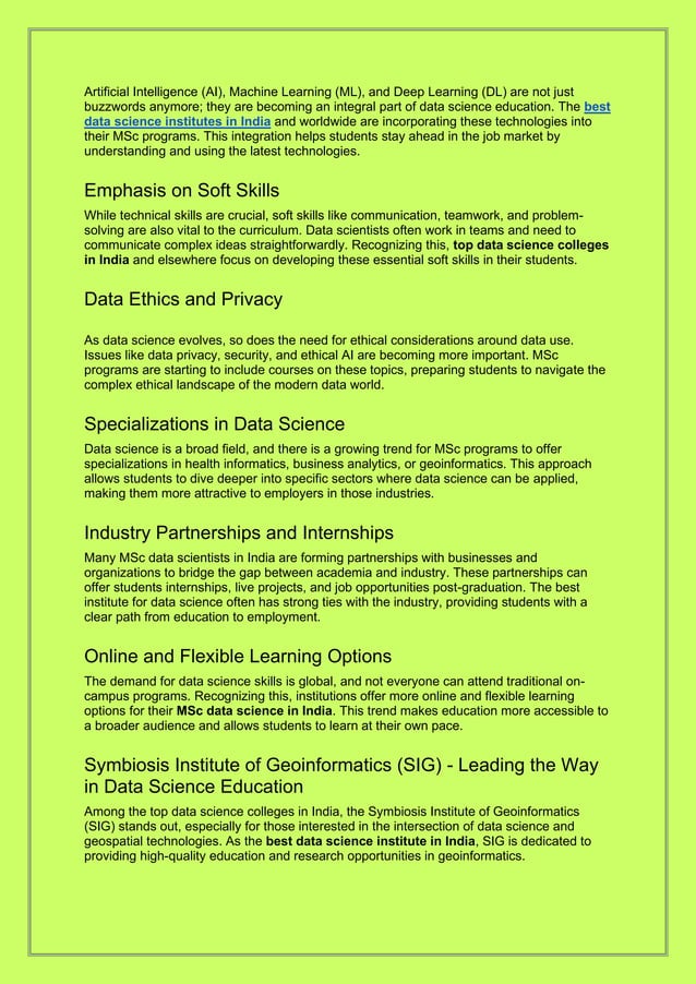 Emerging Trends in Data Science Education: What's Next for MSc Programs ...