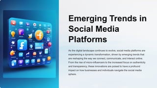 Transformative Trends Shaping Social Media in 2024 | PPTX