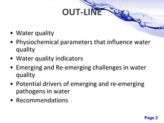 Emerging and re emerging challenges in water quality- presentation | PPTX