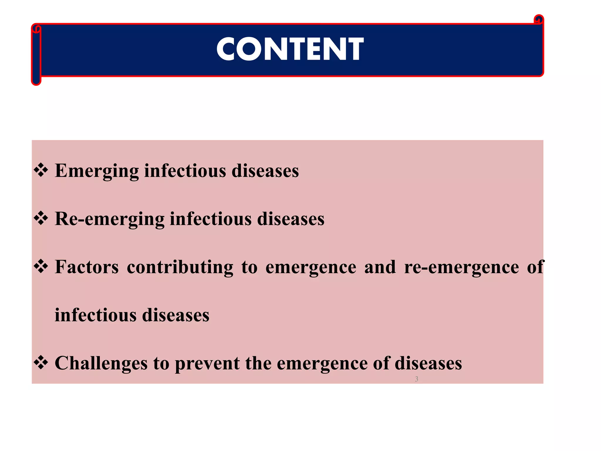 Emerging and re emerging diseases | PPTX | Cold and Flu | Diseases and ...