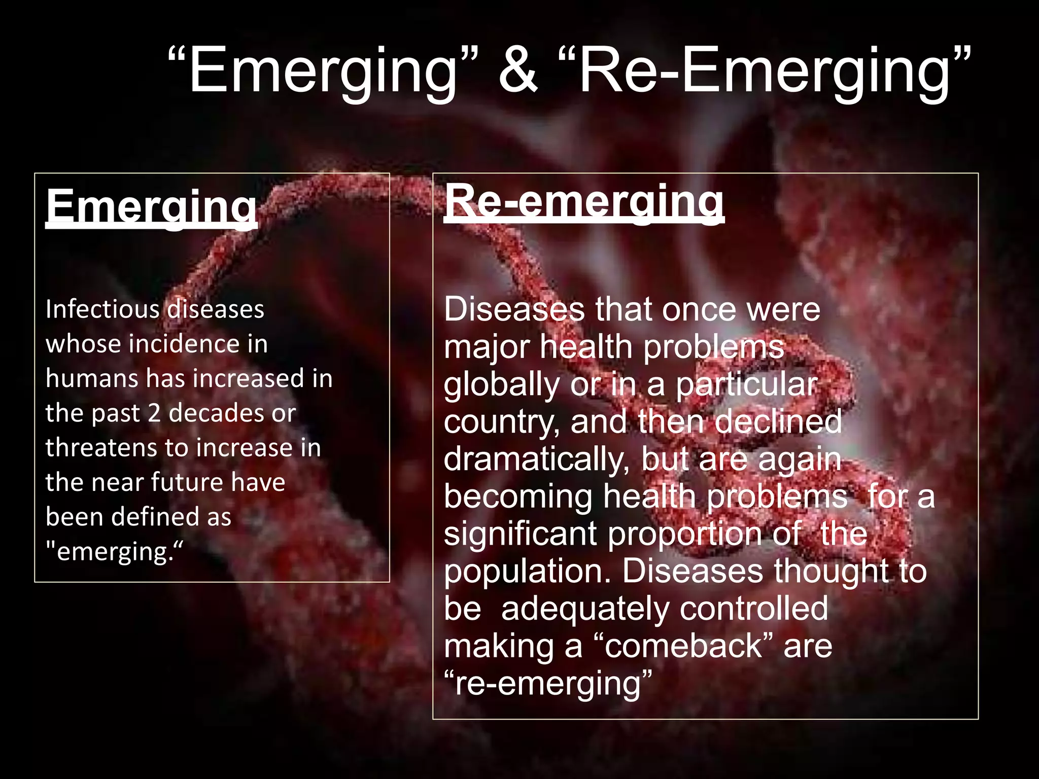 Emerging and re emerging infections | PPTX