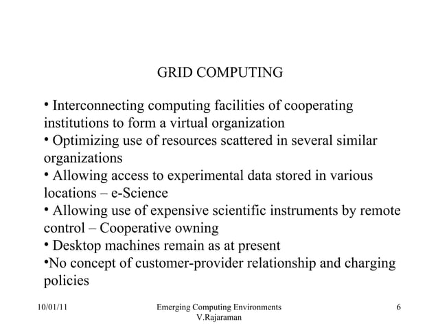 Emerging computer environments- By Dr. V. Rajaraman | PPT