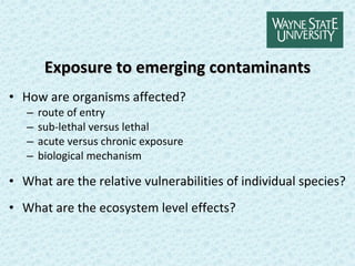 Emerging Contaminant Threats and the Great Lakes | PPT