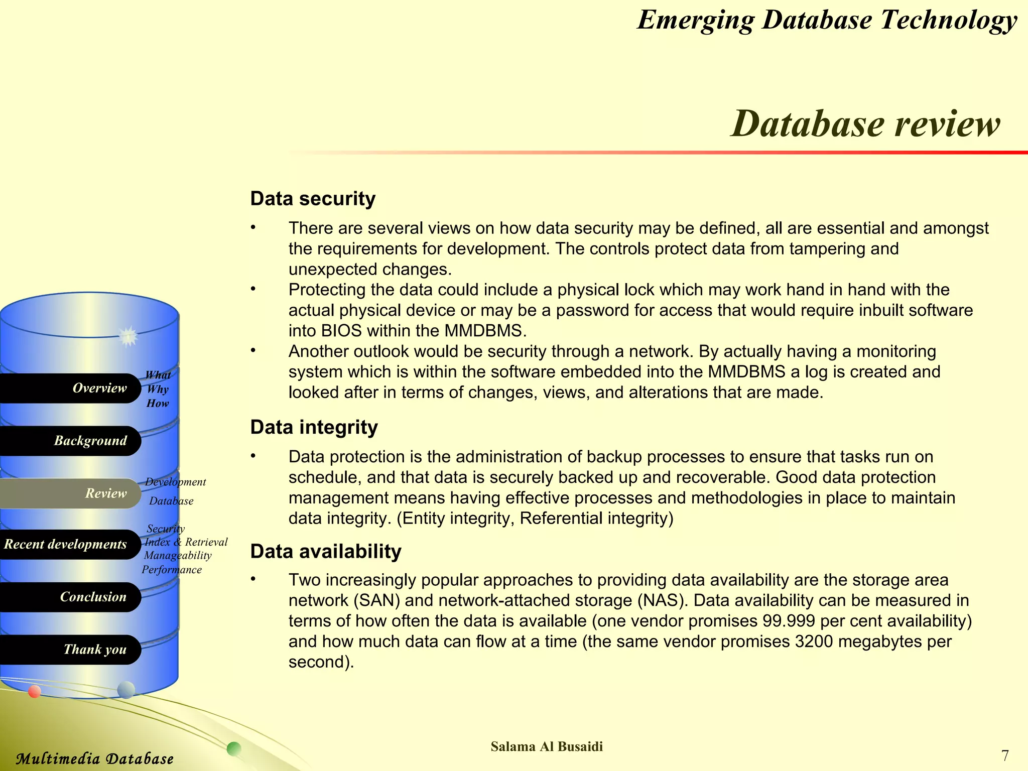 Emerging database technology multimedia database | PPT