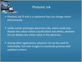 Emerging Display Technologies | PPT