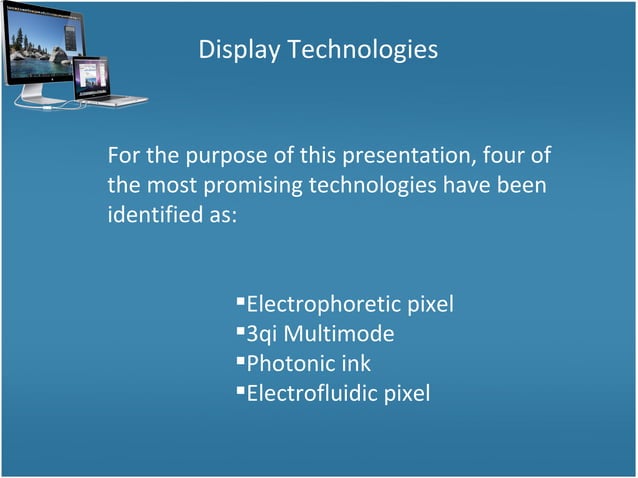 Emerging Display Technologies | PPT | Free Download