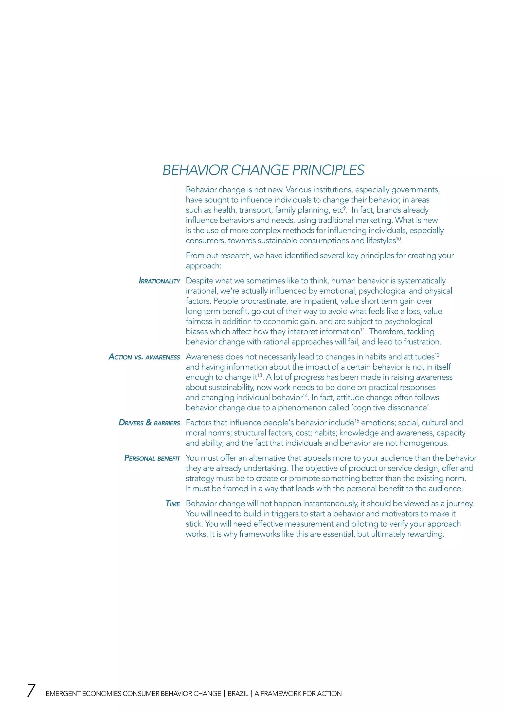 Framework for Action: Consumer Behavior Change | PDF