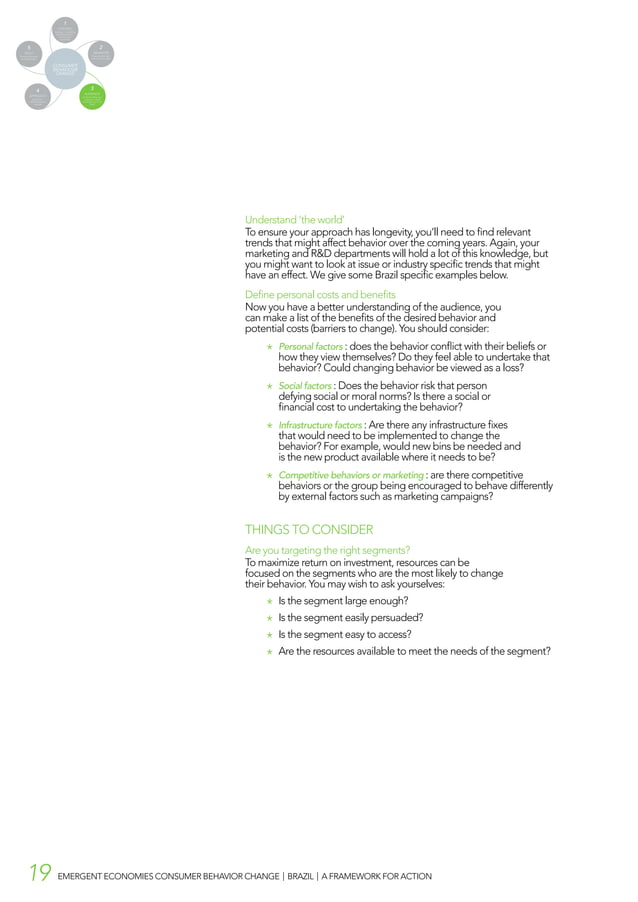 Framework for Action: Consumer Behavior Change | PDF