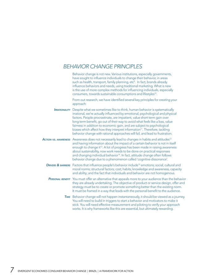 Framework for Action: Consumer Behavior Change | PDF