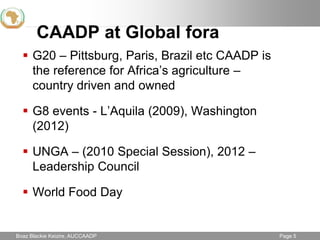 Emerging impact and progress on CAADP implementation | PPT
