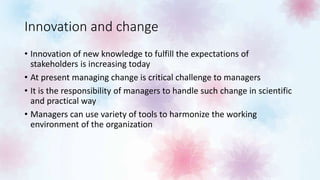 Emerging issues and challenges for management | PPTX