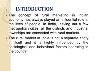 Emerging issues in rural marketing | PPTX