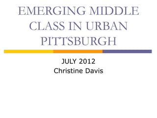 Emerging Middle Class in Urban Pittsburgh | PPT