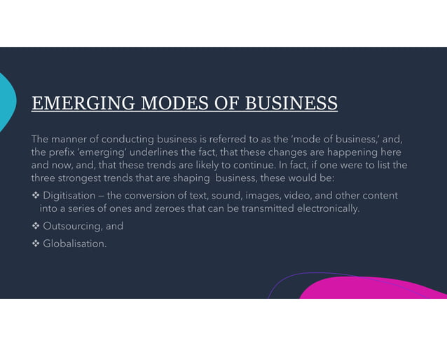 Emerging modes of business | PDF | Business | Business and Finance