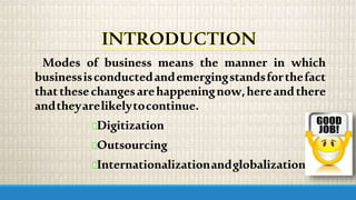 Emerging modes of business | PPTX