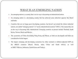 Emerging Nations | PPTX