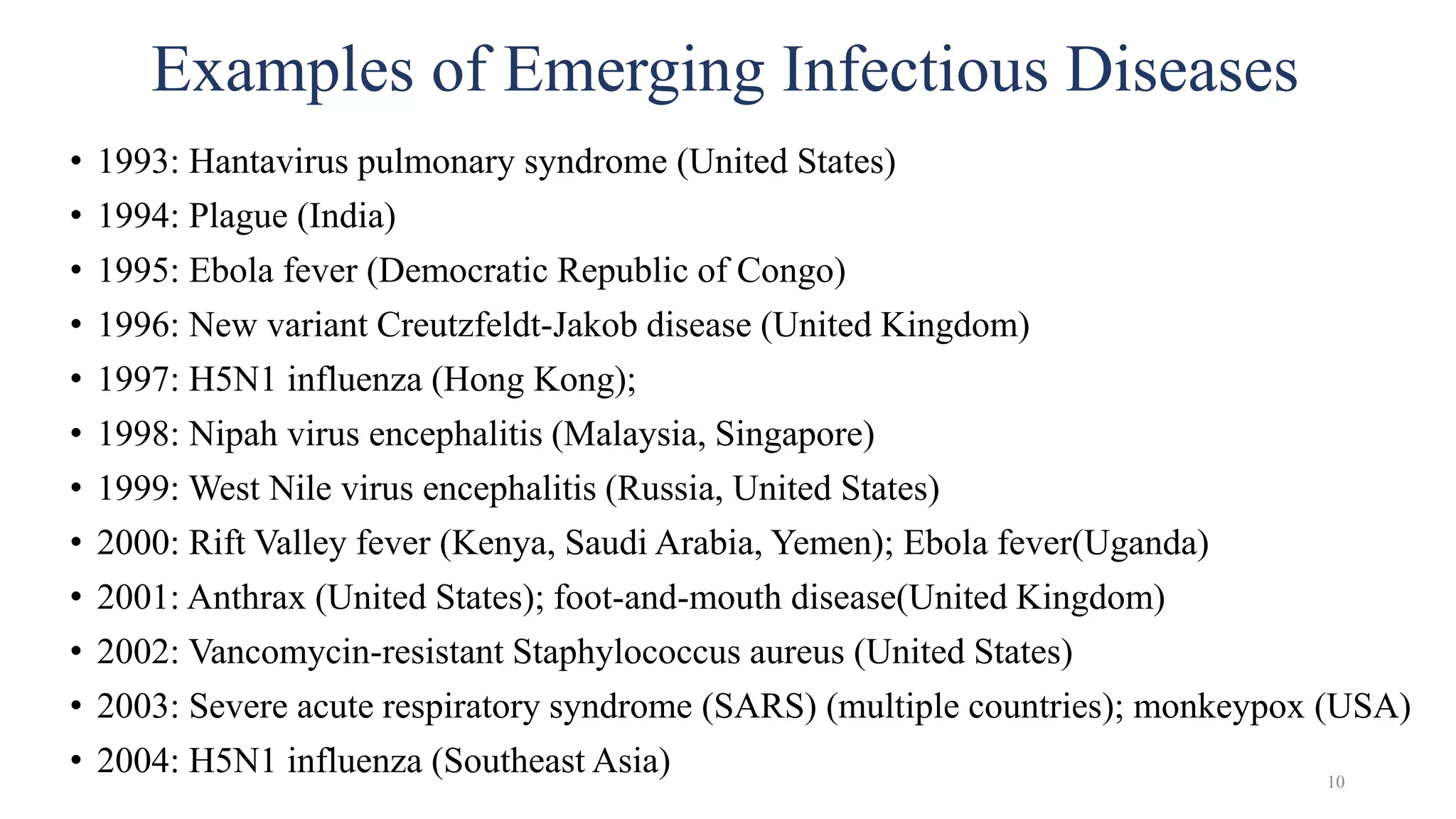 Emerging and reemerging infectious diseases | PPTX