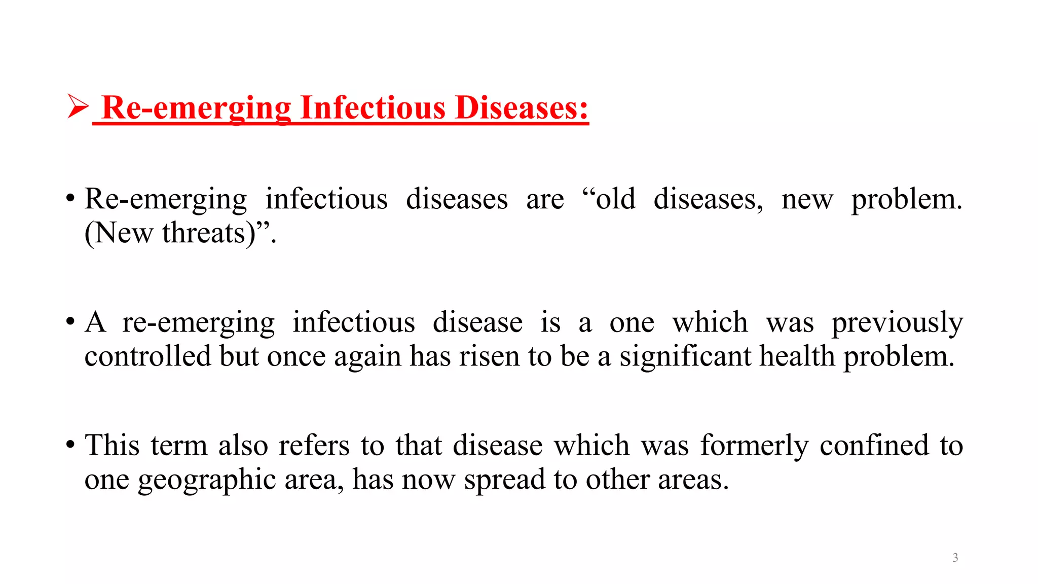 Emerging and reemerging infectious diseases | PPTX