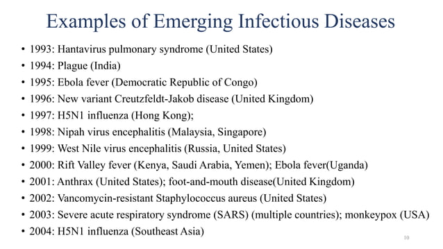 Emerging and reemerging infectious diseases | PPTX