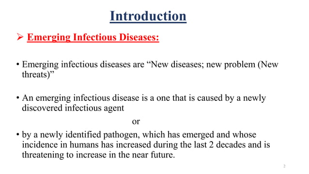 Emerging and reemerging infectious diseases | PPTX