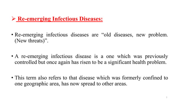 Emerging and reemerging infectious diseases | PPTX