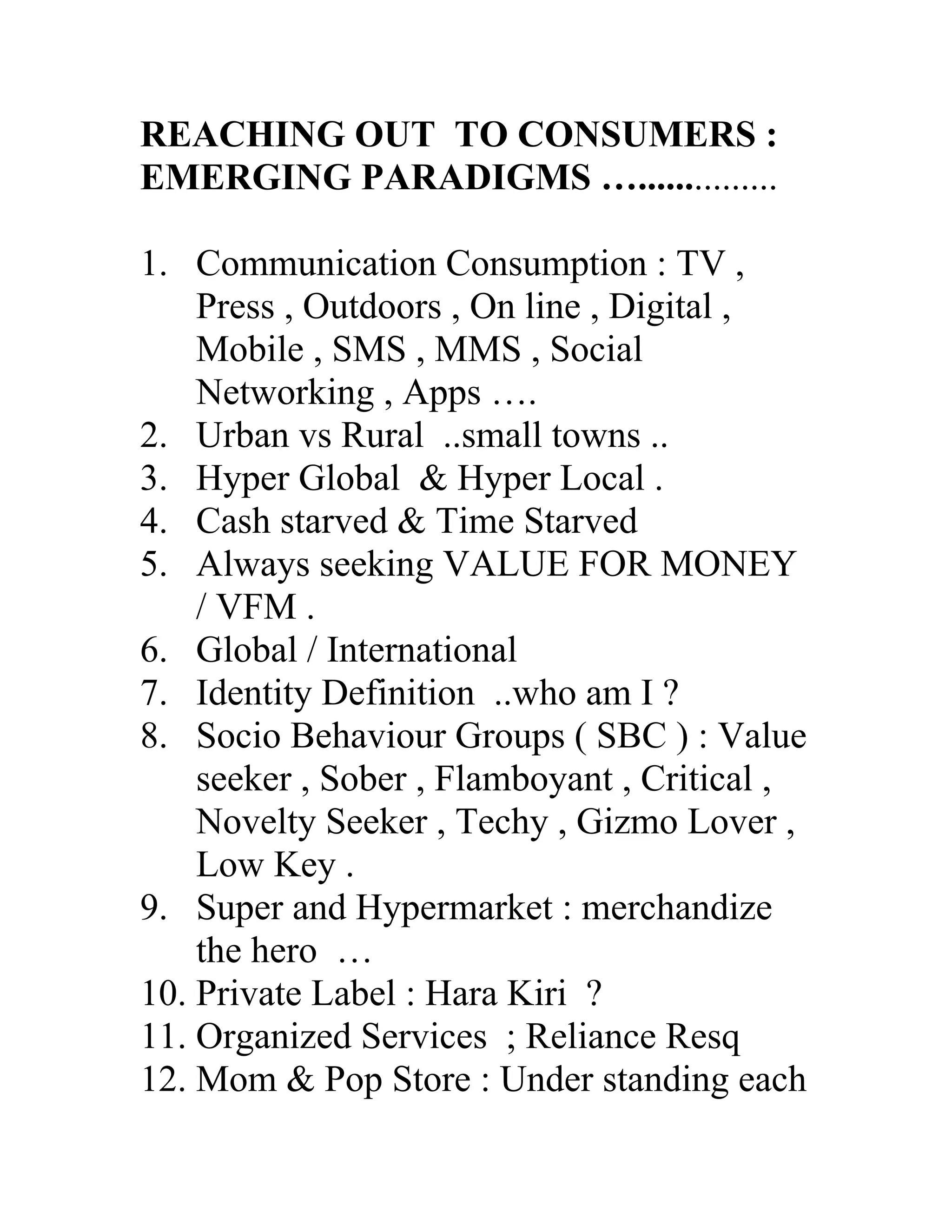 Emerging Paradigms Pdf