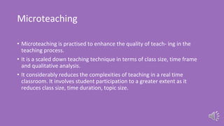 Extended Microteaching - Innovative Teaching Pedagogies | PPT