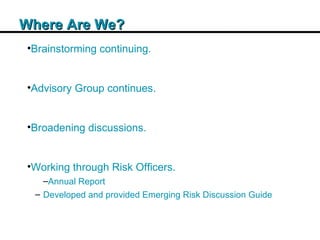 Emerging Risks | PPT