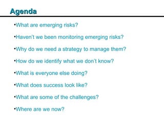 Emerging Risks | PPT
