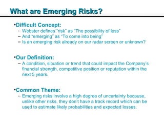 Emerging Risks | PPT