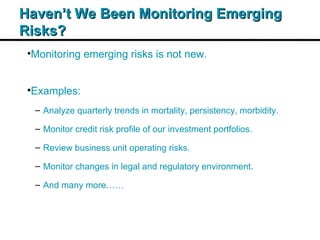 Emerging Risks | PPT