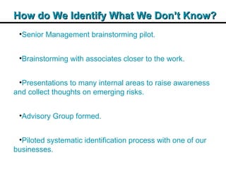 Emerging Risks | PPT