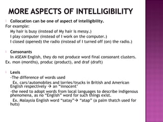 Emerging south east asian englishes and intelligibility | PPT