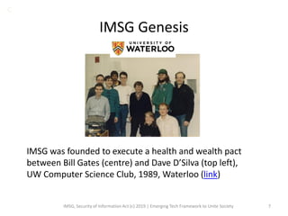 Dave D'Silva - Emerging Technology Framework to Unite Society | PPT