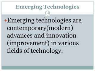 Emerging technologies | PPTX