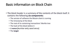 Basics of Block Chain | PDF
