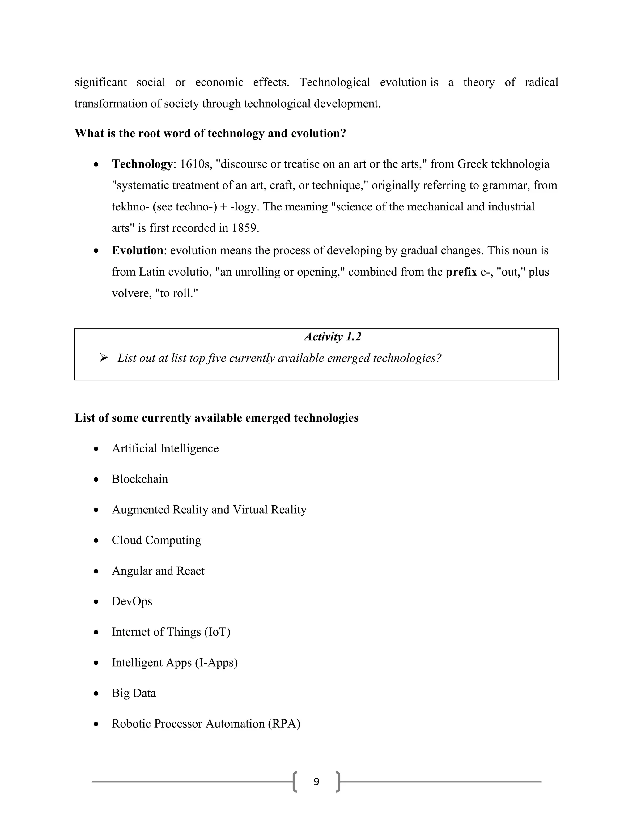 Emerging technologies module | PDF | Databases | Computer Software and Applications